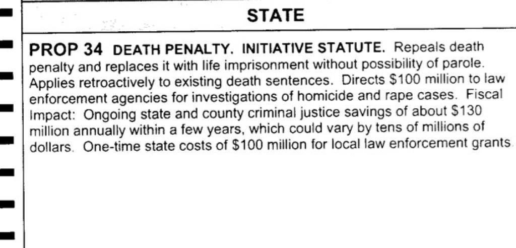 All Eyes on California's Death Penalty Repeal Vote
