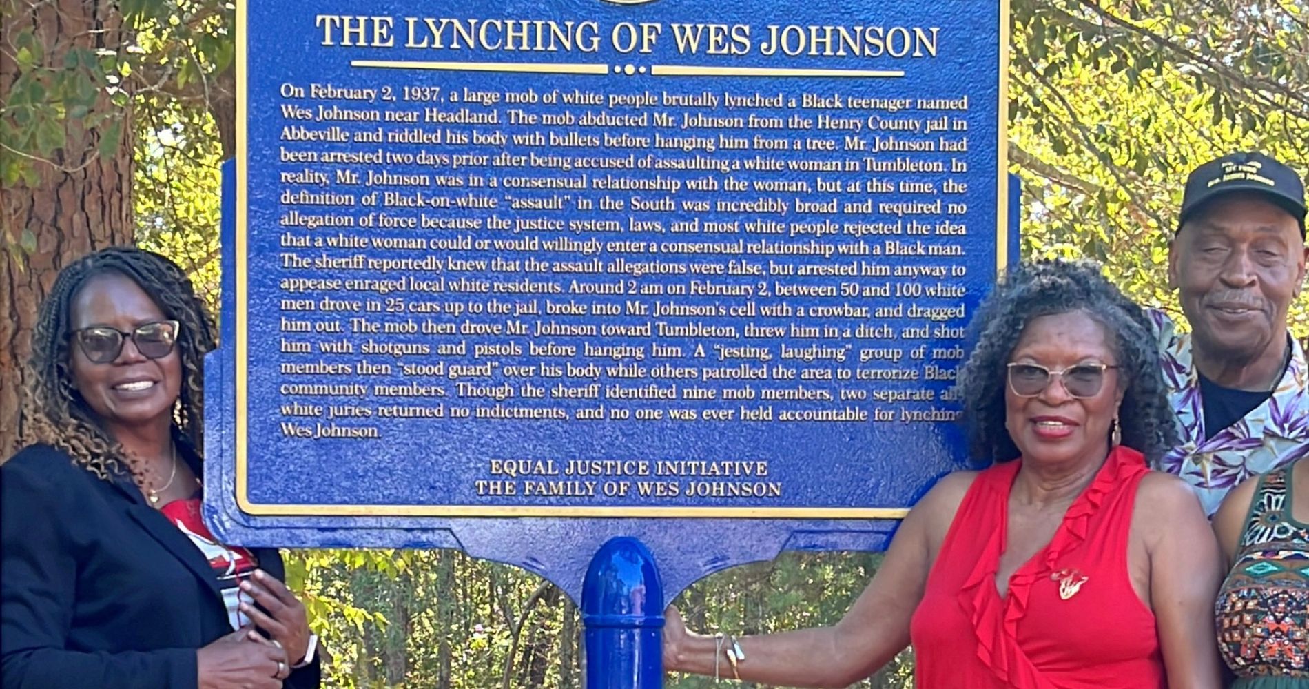 Marker Honoring Wes Johnson Dedicated in Henry County, Alabama